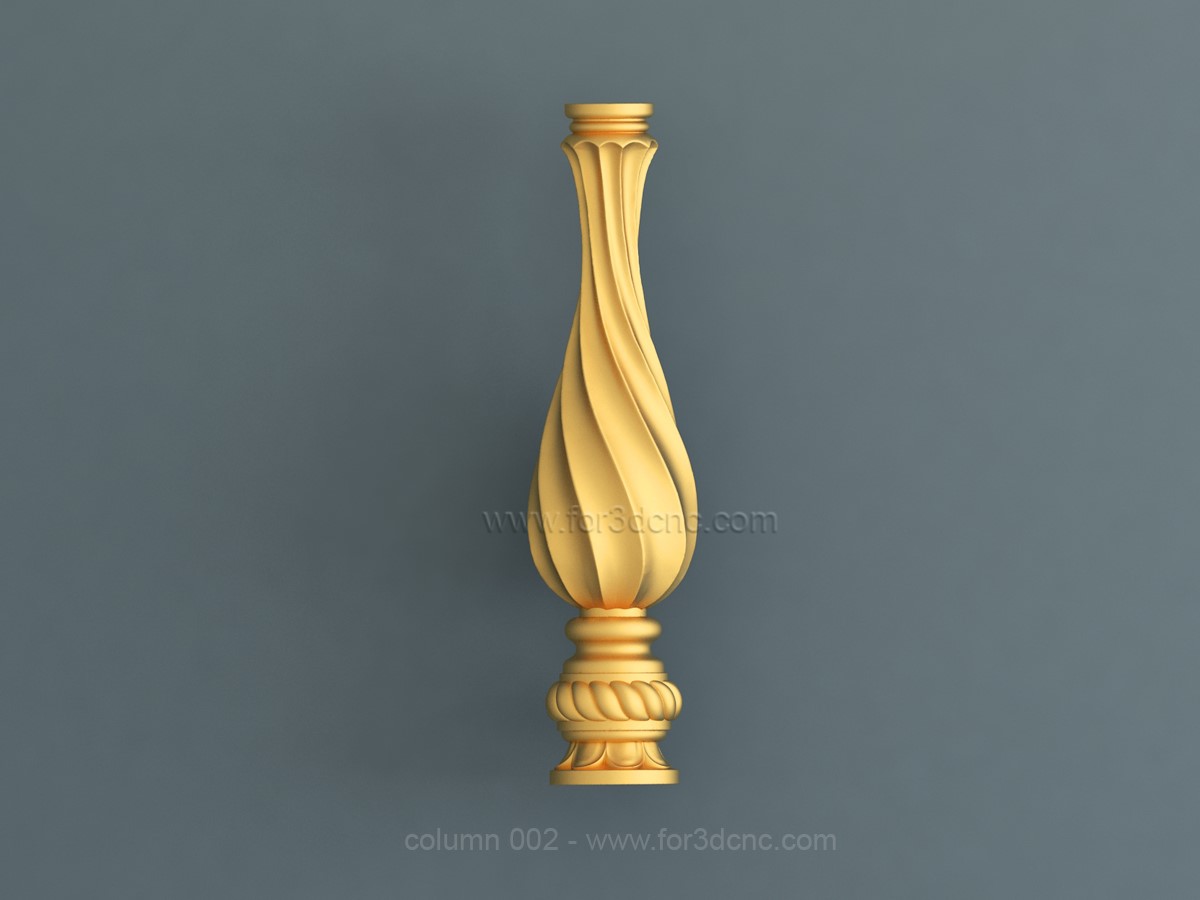 COLUMN 002 | STL - 3D model for CNC | 3D STL MODEL FOR CNC | STL MODEL ...