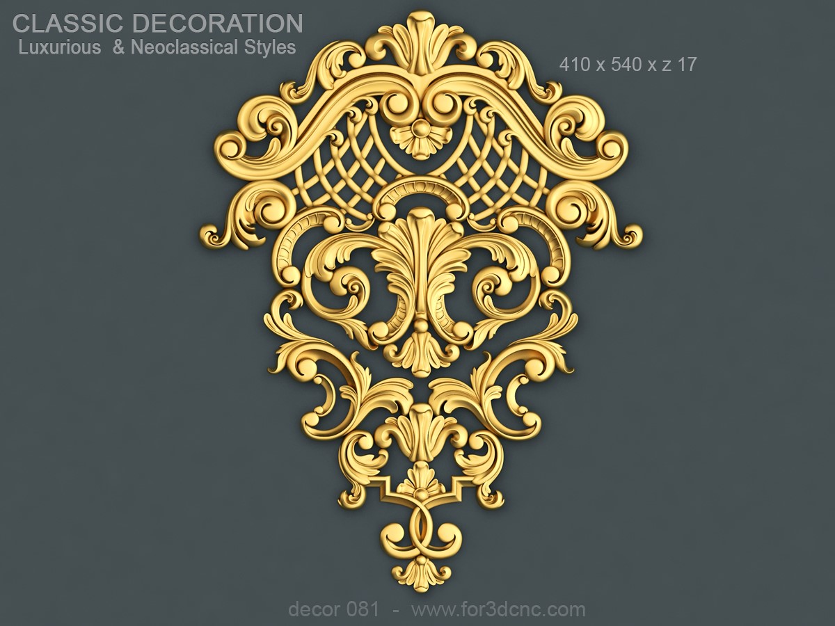 Decor 081 Stl 3d Model For Cnc 3d Stl Model For Cnc Stl Model