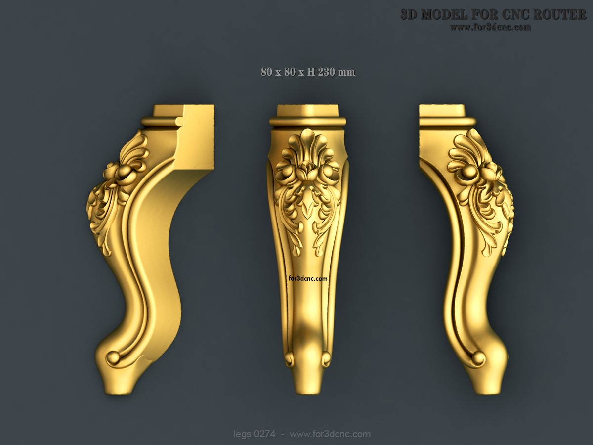LEGS 274 | STL – 3D model for CNC | 3D STL MODEL FOR CNC | STL MODEL ...