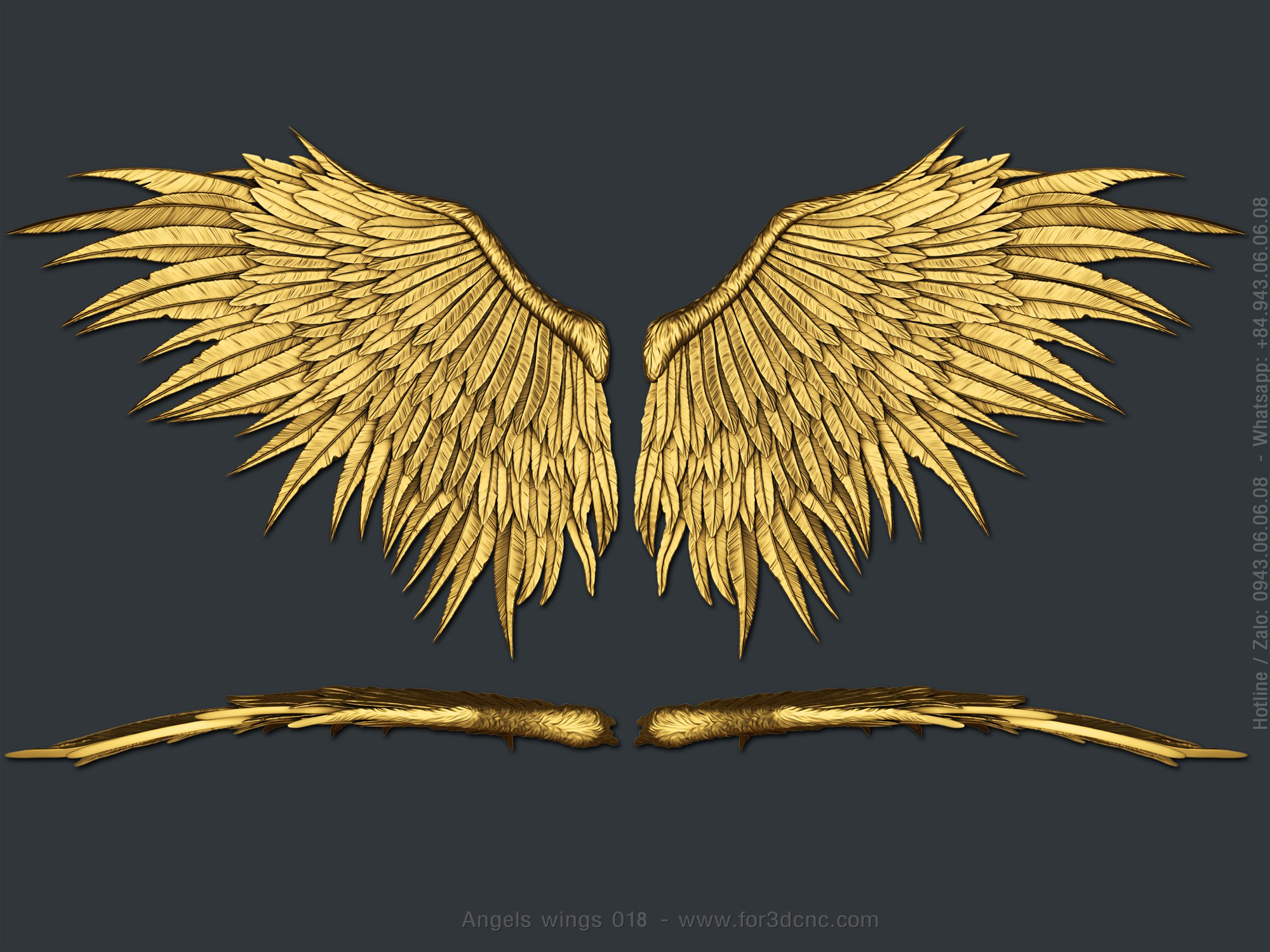 Angles Wings 018 Stl 3d Model For Cnc 3d Stl Model For Cnc Stl