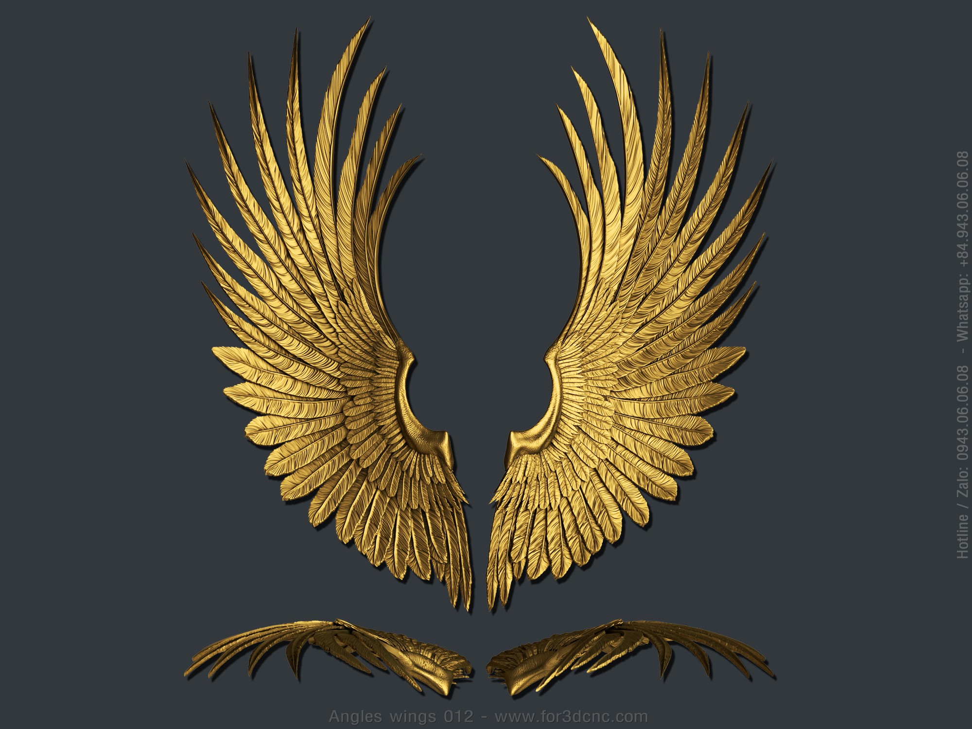 Angles Wings 012 Stl 3d Model For Cnc 3d Stl Model For Cnc Stl
