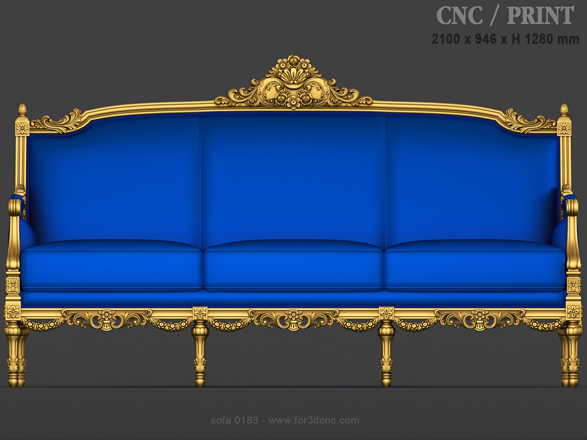 SOFA 0183 | STL – 3D model for CNC | 3D STL MODEL FOR CNC | STL MODEL | 3D STL FILES