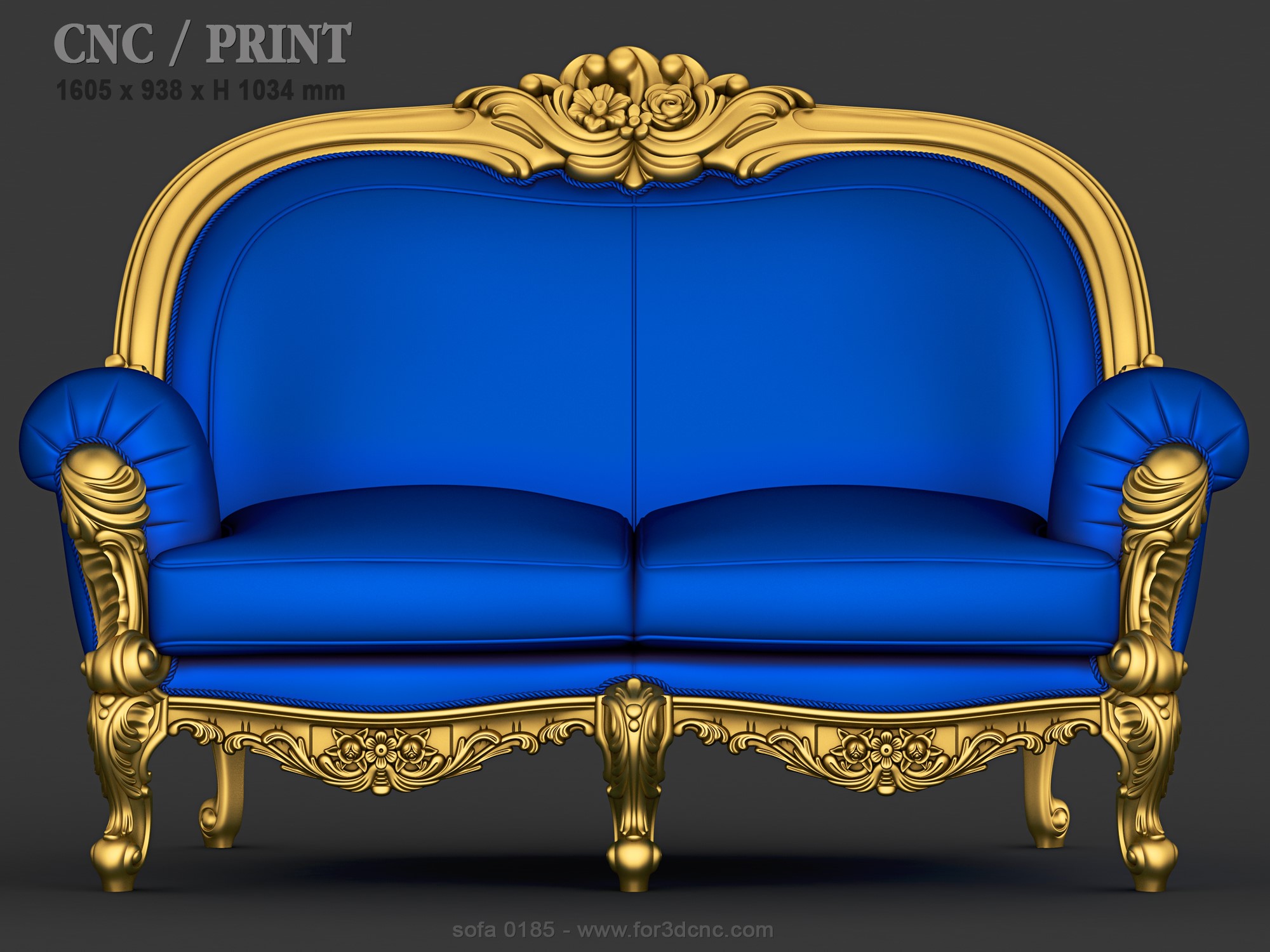 Sofa 0185 Stl 3d Model For Cnc 3d Stl Model For Cnc Stl Model