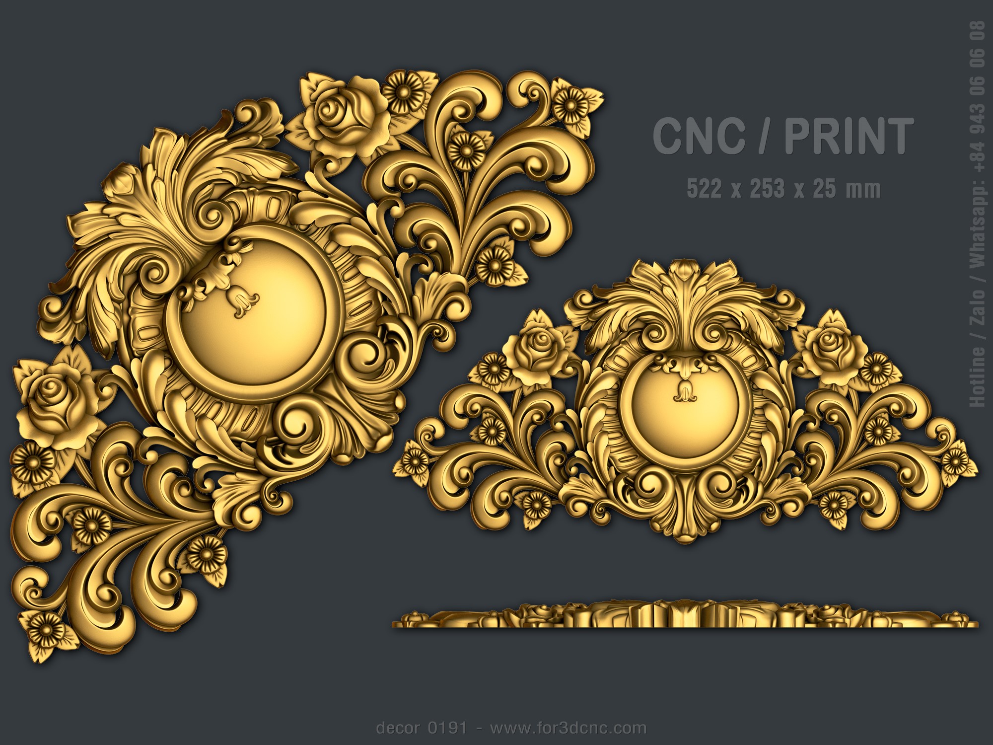 Decor 0191 Stl 3d Model For Cnc 3d Stl Model For Cnc Stl Model