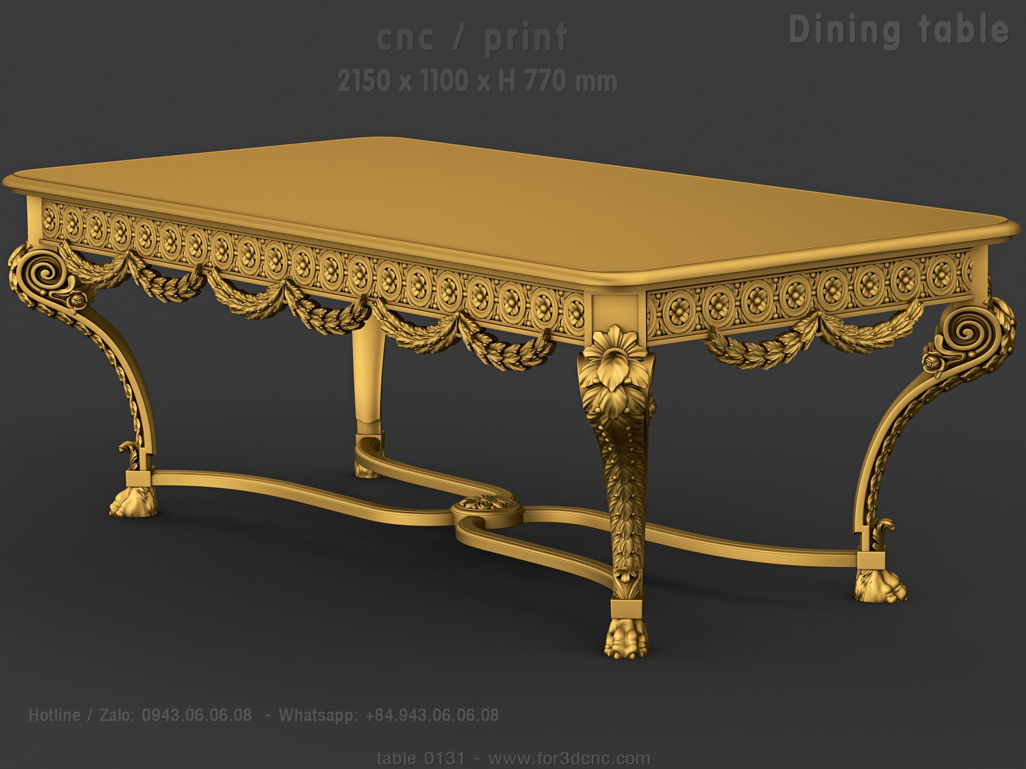Table 0131 Stl 3d Model For Cnc 3d Stl Model For Cnc Stl Model